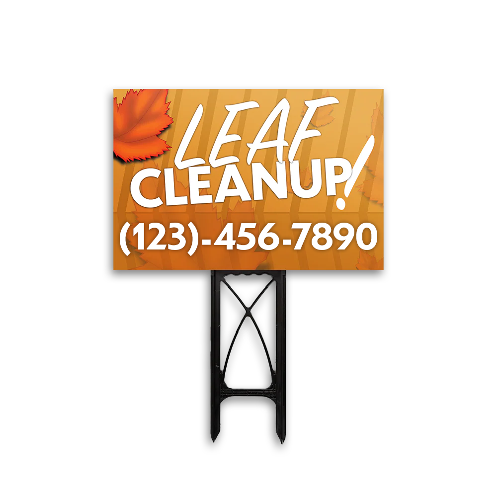 Fall Property Clean Up - Yard Sign Template Design – Lawn Care Media