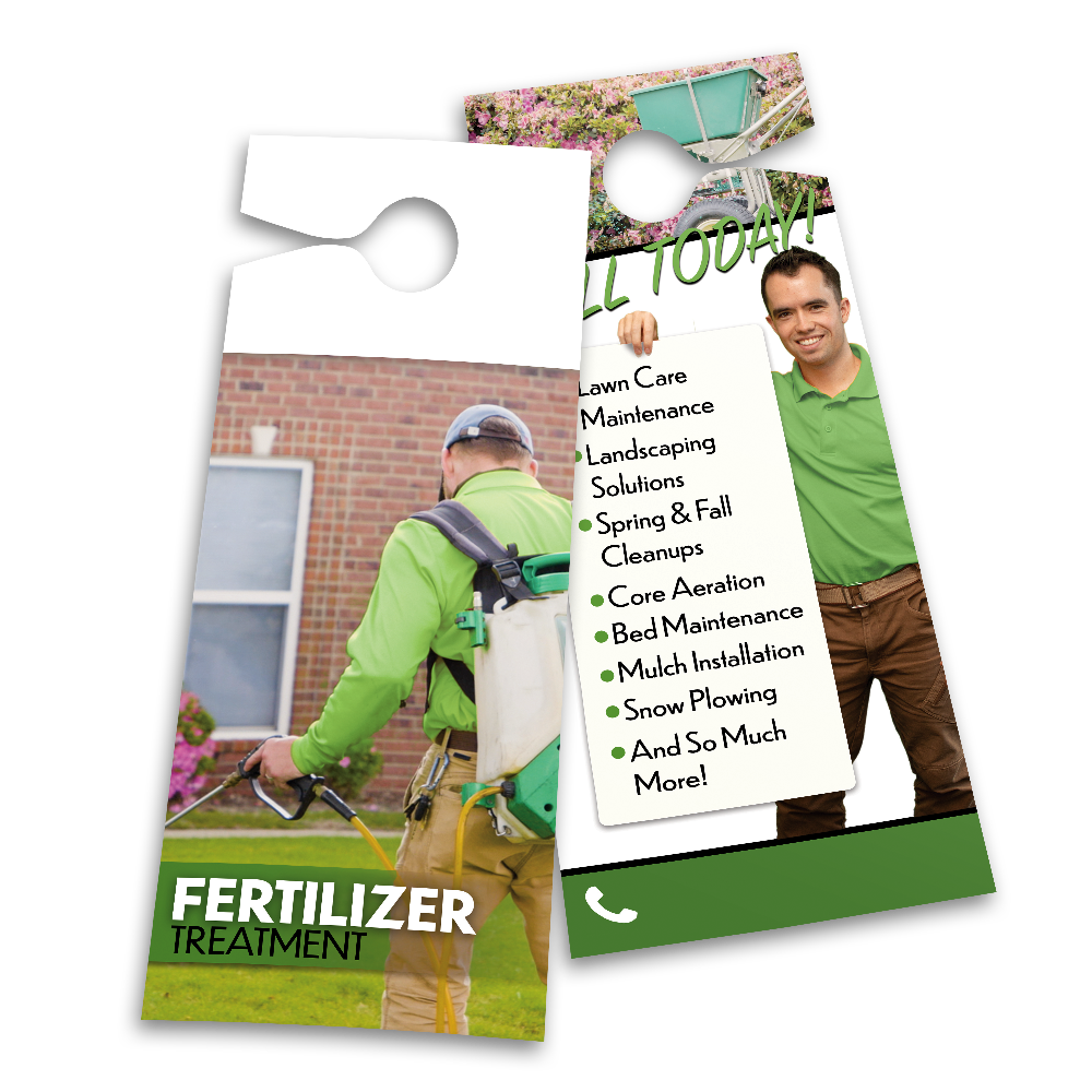 Fertilizer Treatment - Door Hanger Template Design – Lawn Care Media