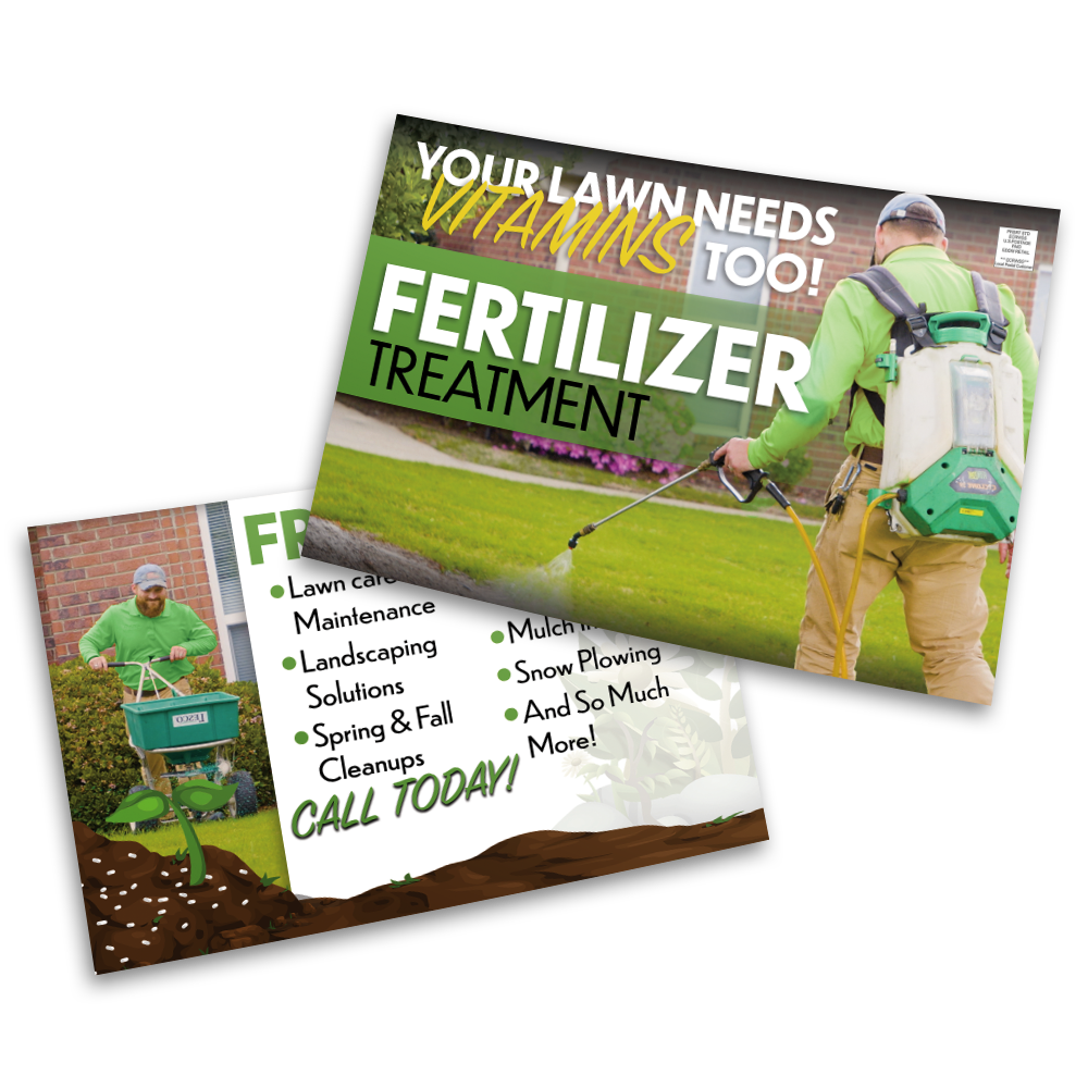 Fertilizer Application - Postcard Template Design – Lawn Care Media