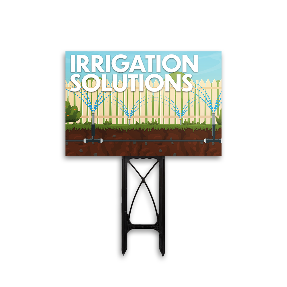 Irrigation Services - Yard Sign Template Design – Lawn Care Media