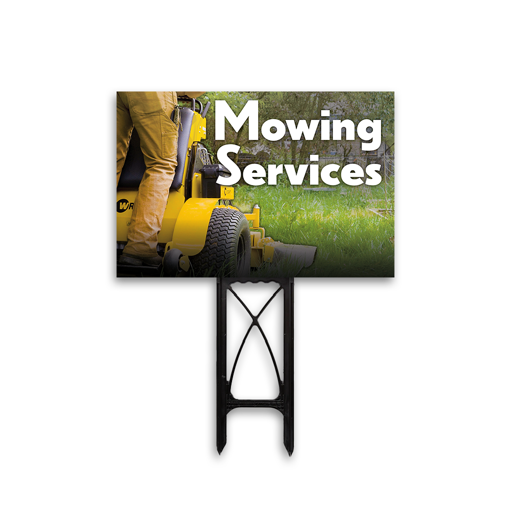 Mowing Services - Yard Sign Template Design – Lawn Care Media