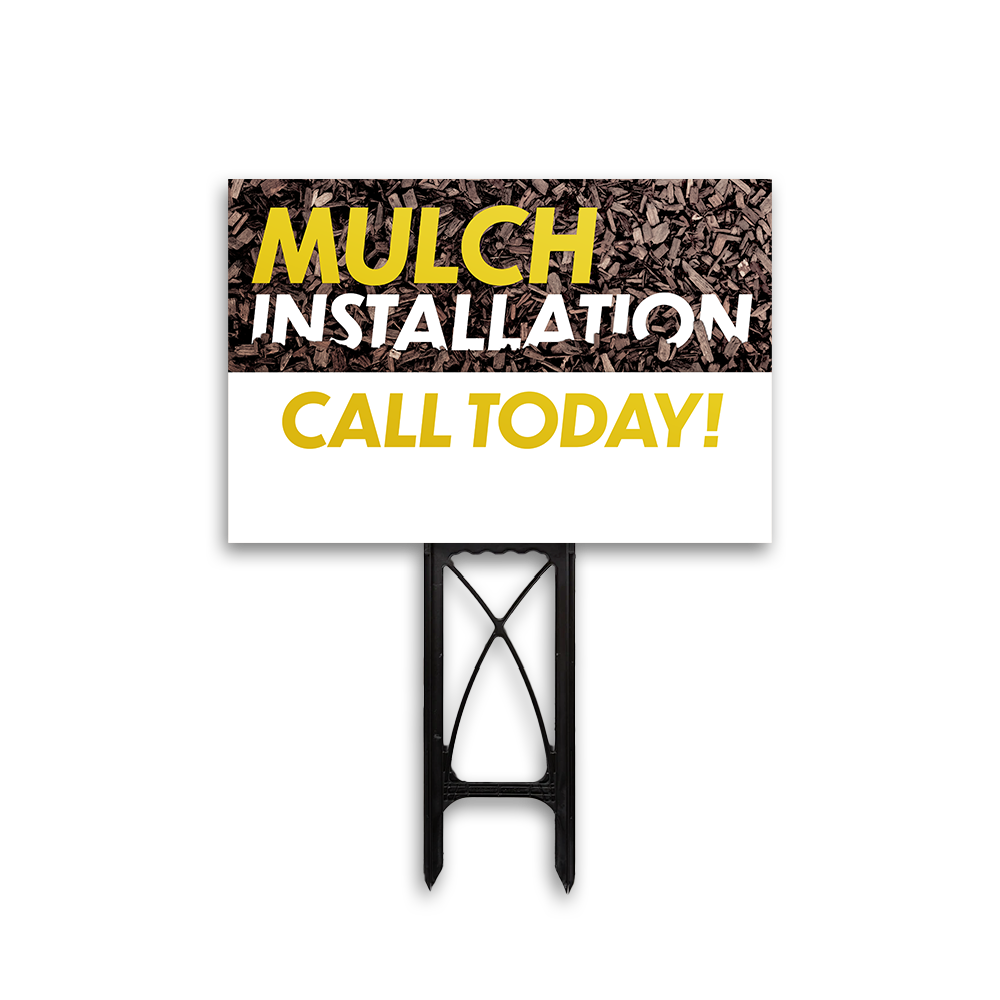 Mulch Install - Yard Sign Template Design – Lawn Care Media