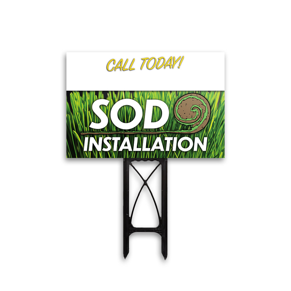 Sod Install - Yard Sign Template Design – Lawn Care Media