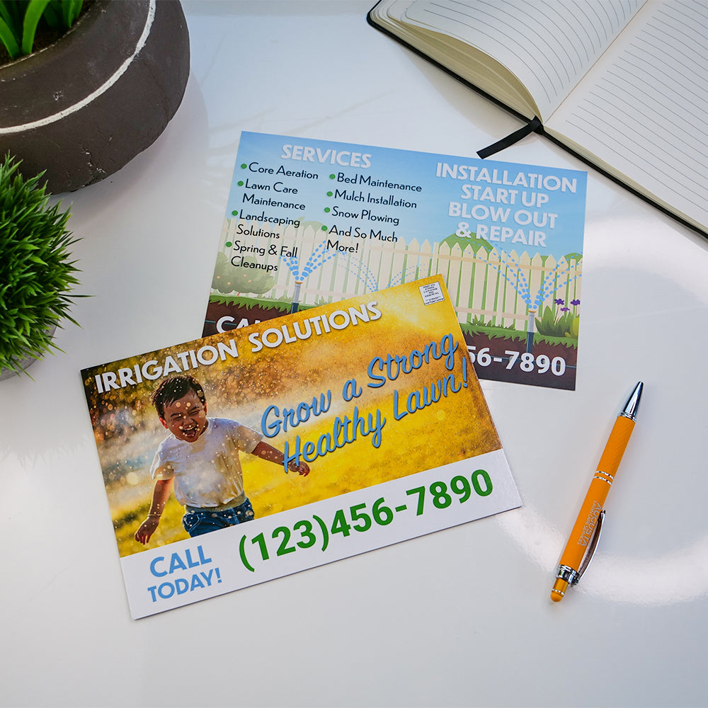 Irrigation Services - Postcard Template Design – Lawn Care Media