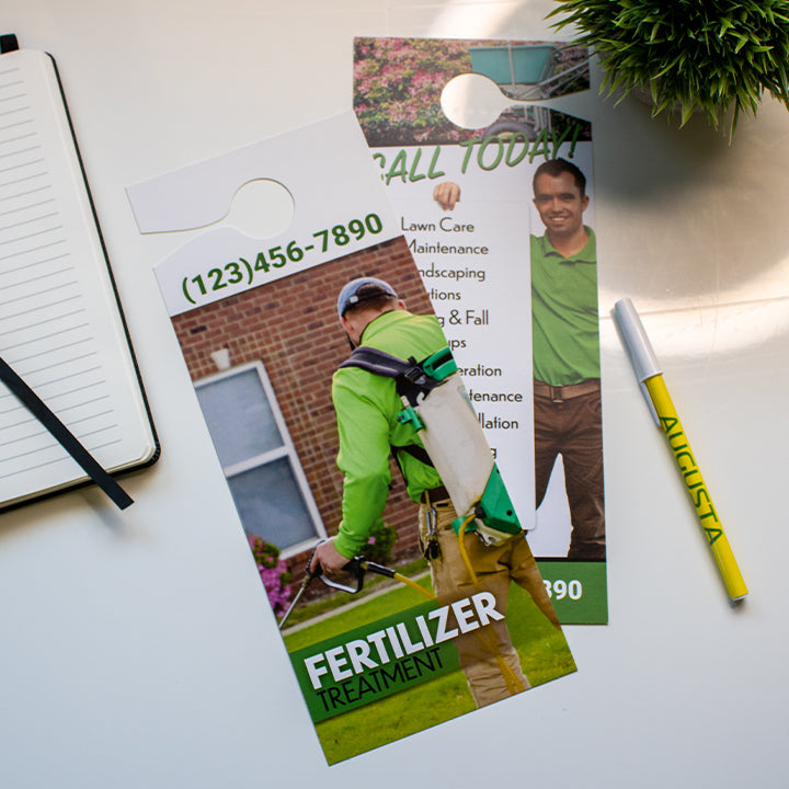 Fertilizer Treatment - Door Hanger Template Design – Lawn Care Media