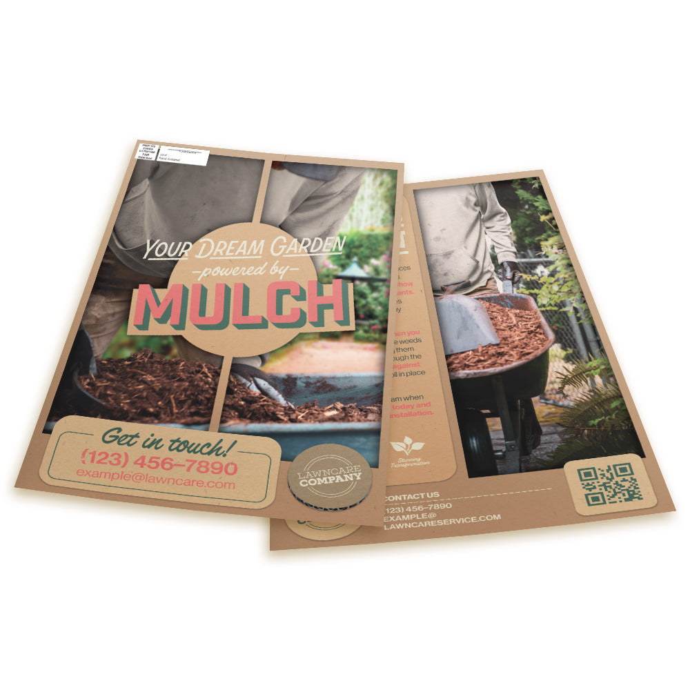 Mulch Installation - Retro Flyer Template Design – Lawn Care Media