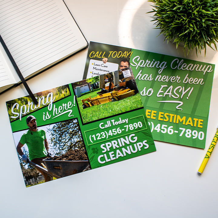 Spring Property Clean Up - Postcard Template Design – Lawn Care Media