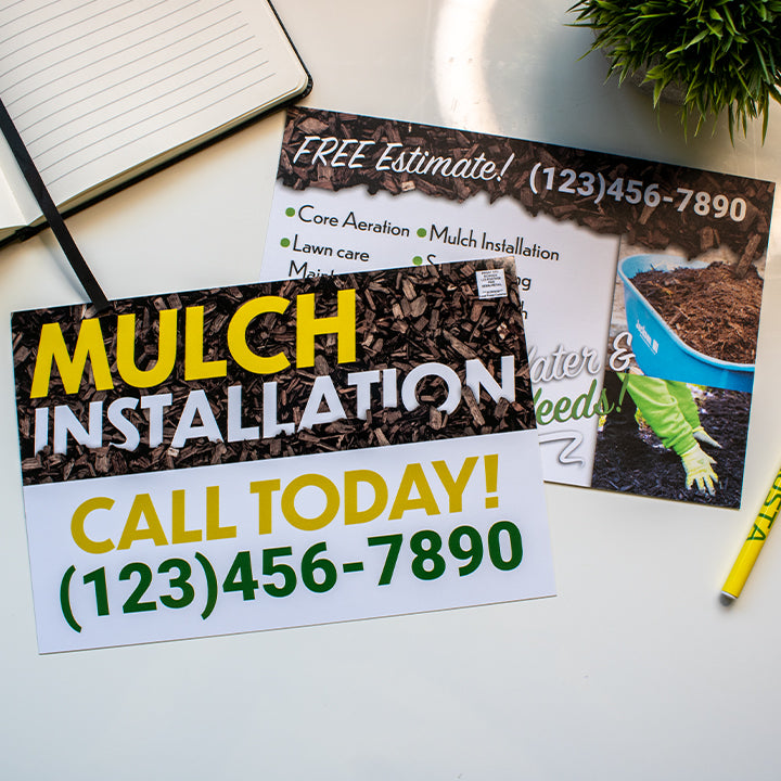 Mulch Installation - Postcard Template Design – Lawn Care Media